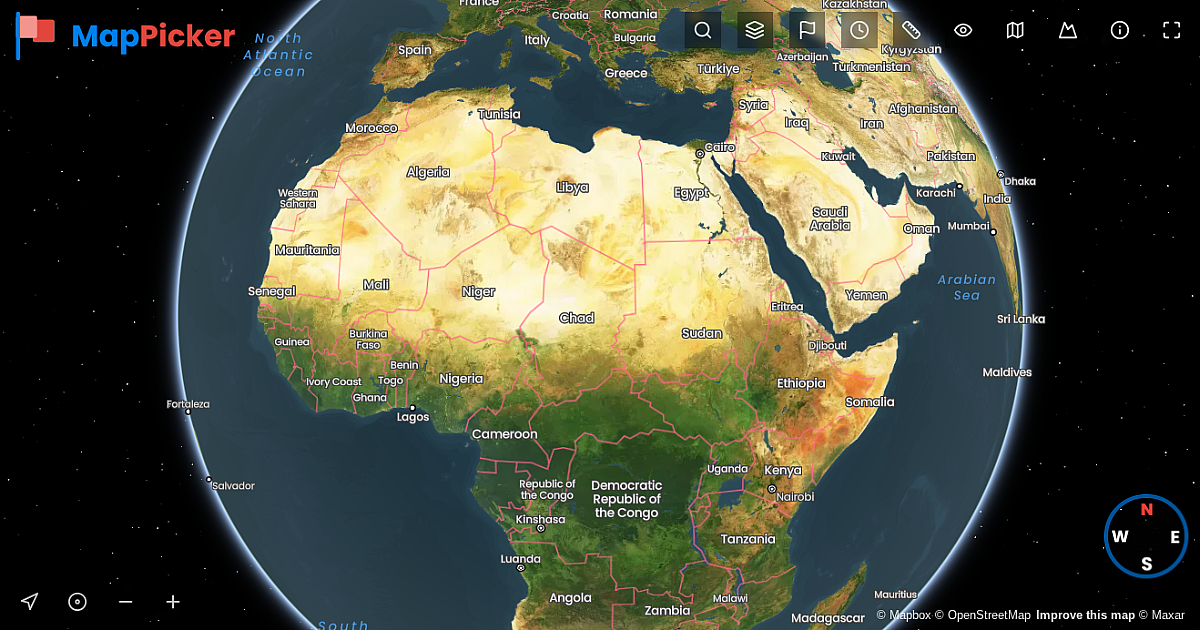 MapPicker - Interactive 3D World Map & 3D Earth Globe